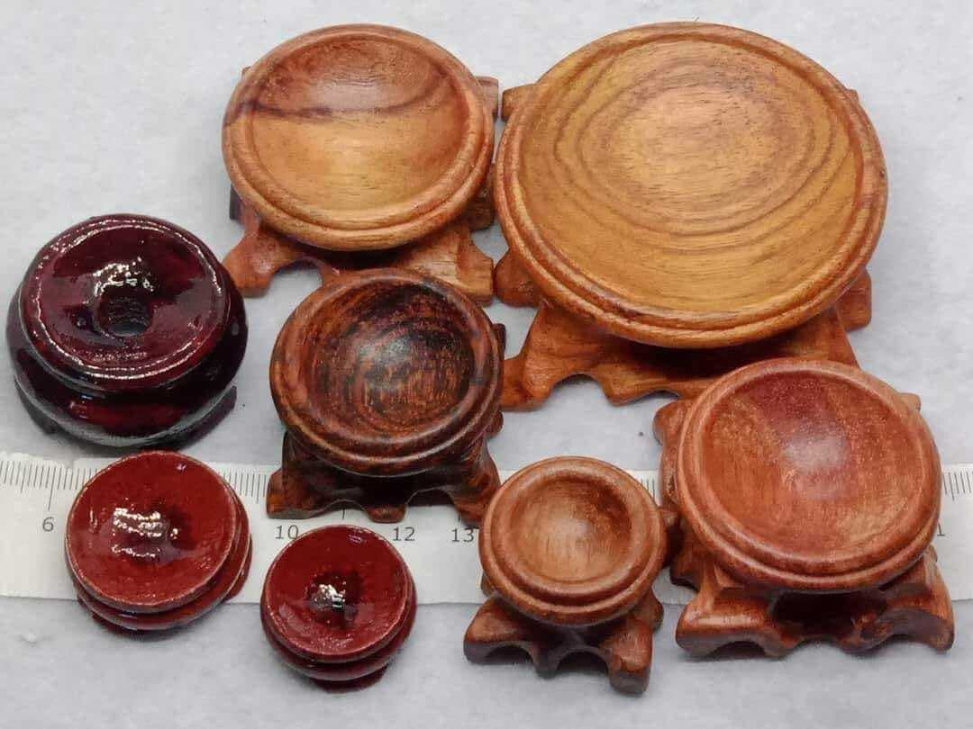 25mm plain wooden sphere stand